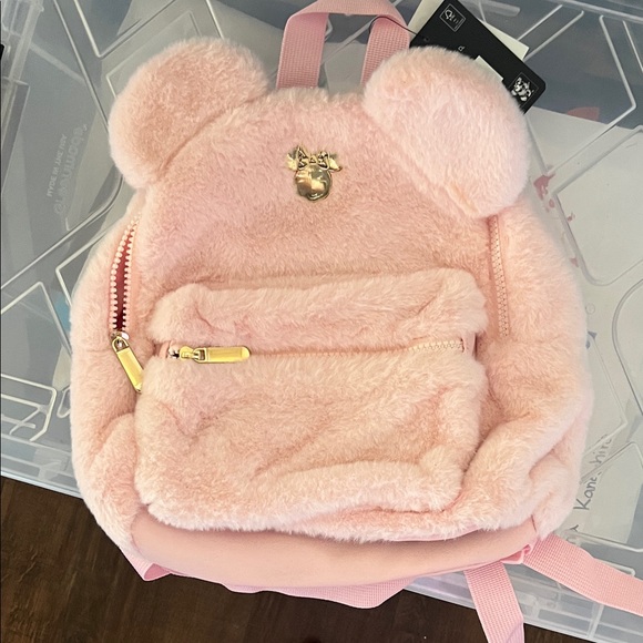 Disney | Accessories | Disney Pink Plush Kids Backpack | Poshmark